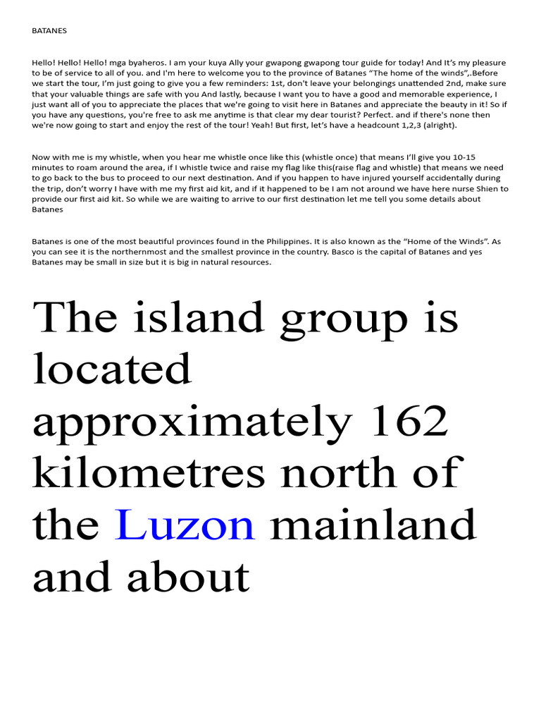 BATANES | PDF | Typhoon | Physical Geography