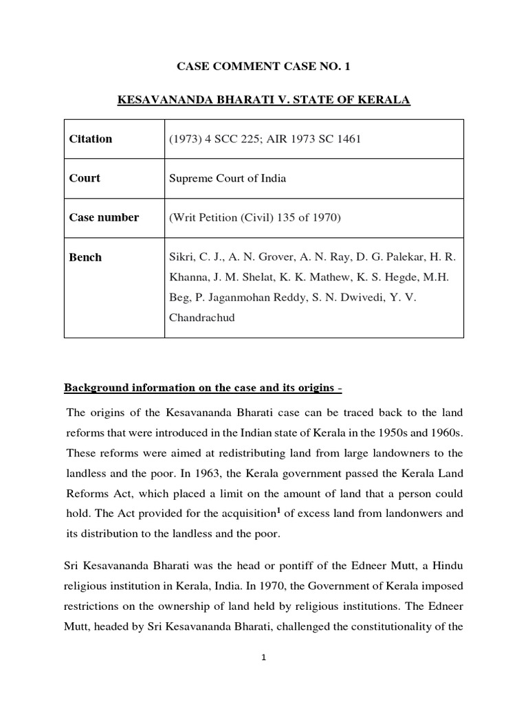 Case Comment Final | PDF | Constitutional Law | Common Law