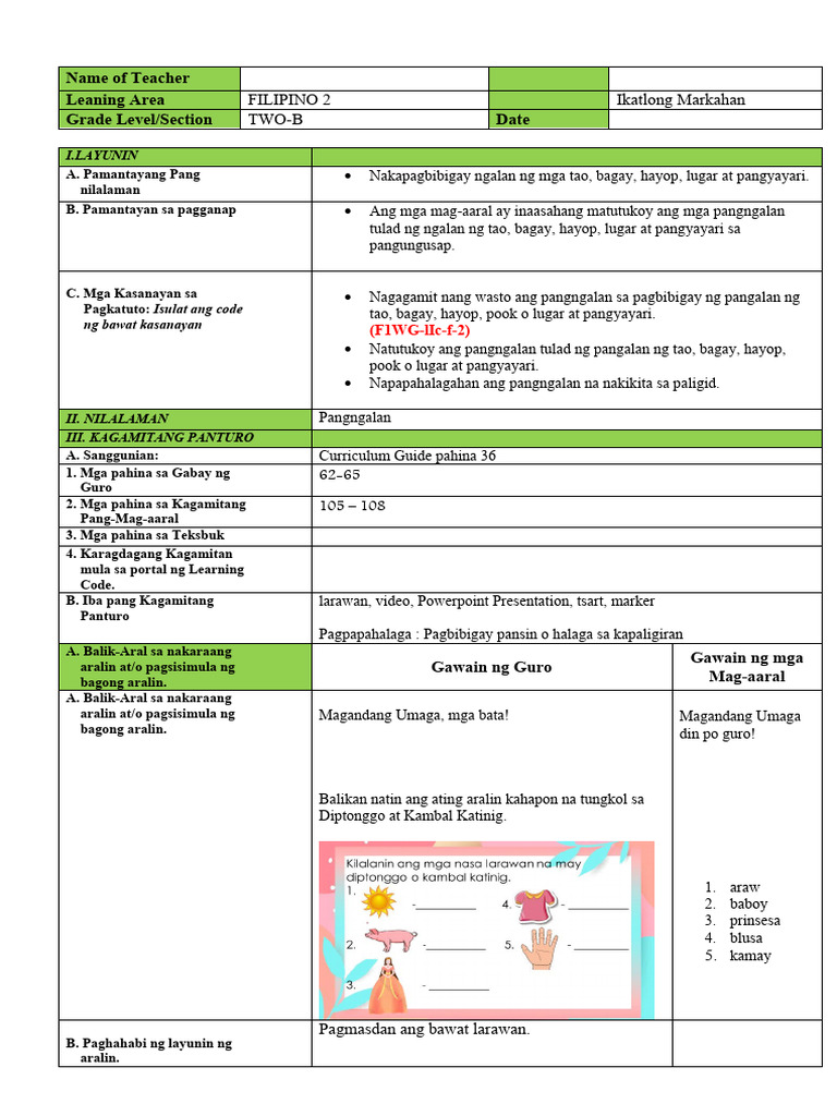DLP Pangngalan | PDF