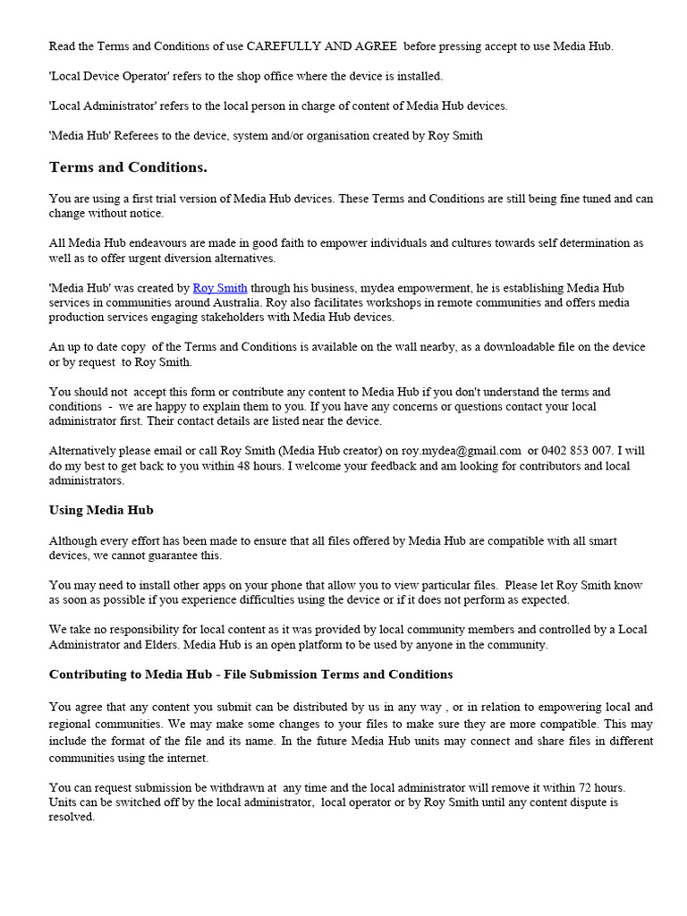 T&C To Be Included On All Units | PDF