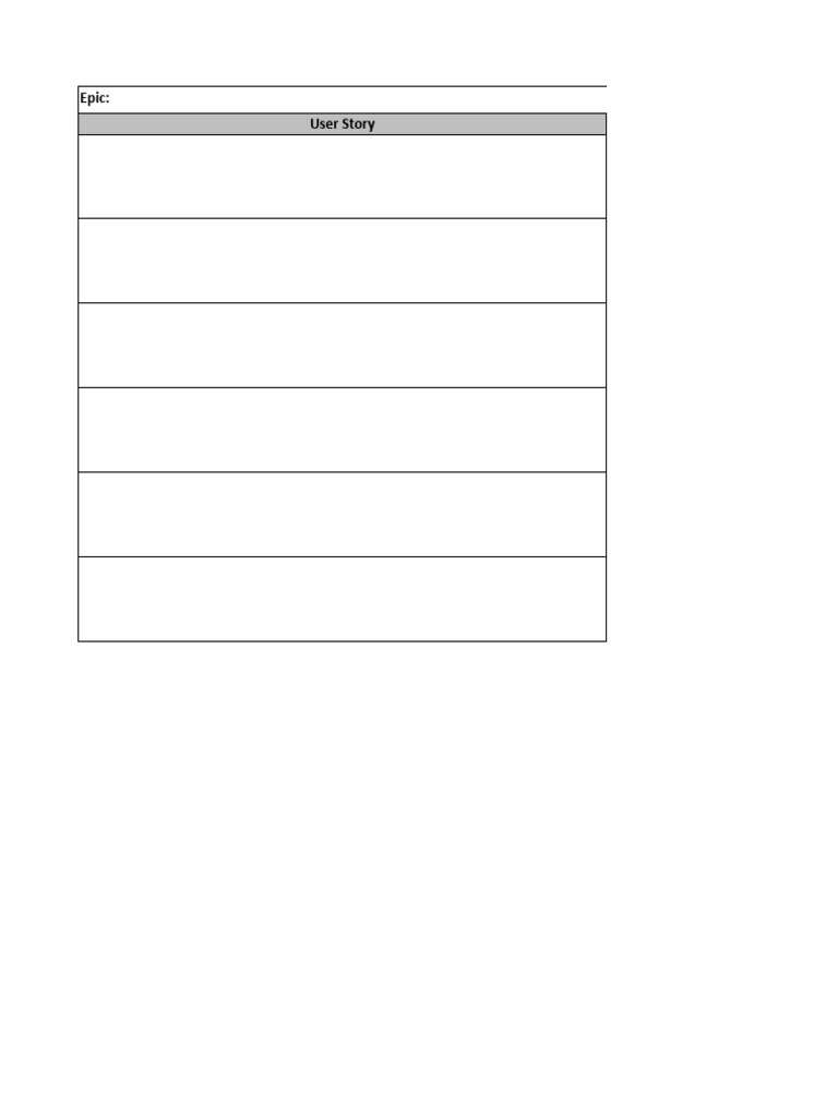 User Story Template | PDF User Story Template | PDF