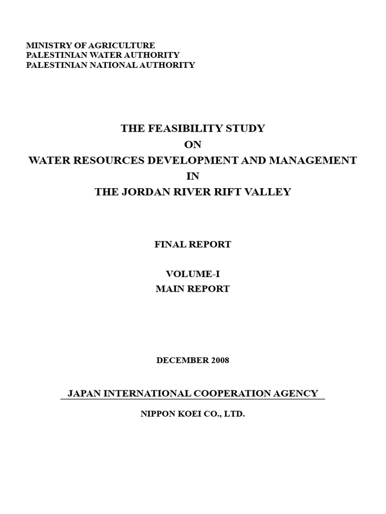 Sample Feasibility Study | PDF | Groundwater | Water Resources