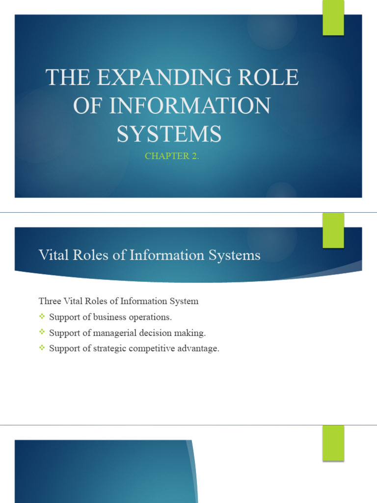 The Expanding Role of Information Systems | PDF