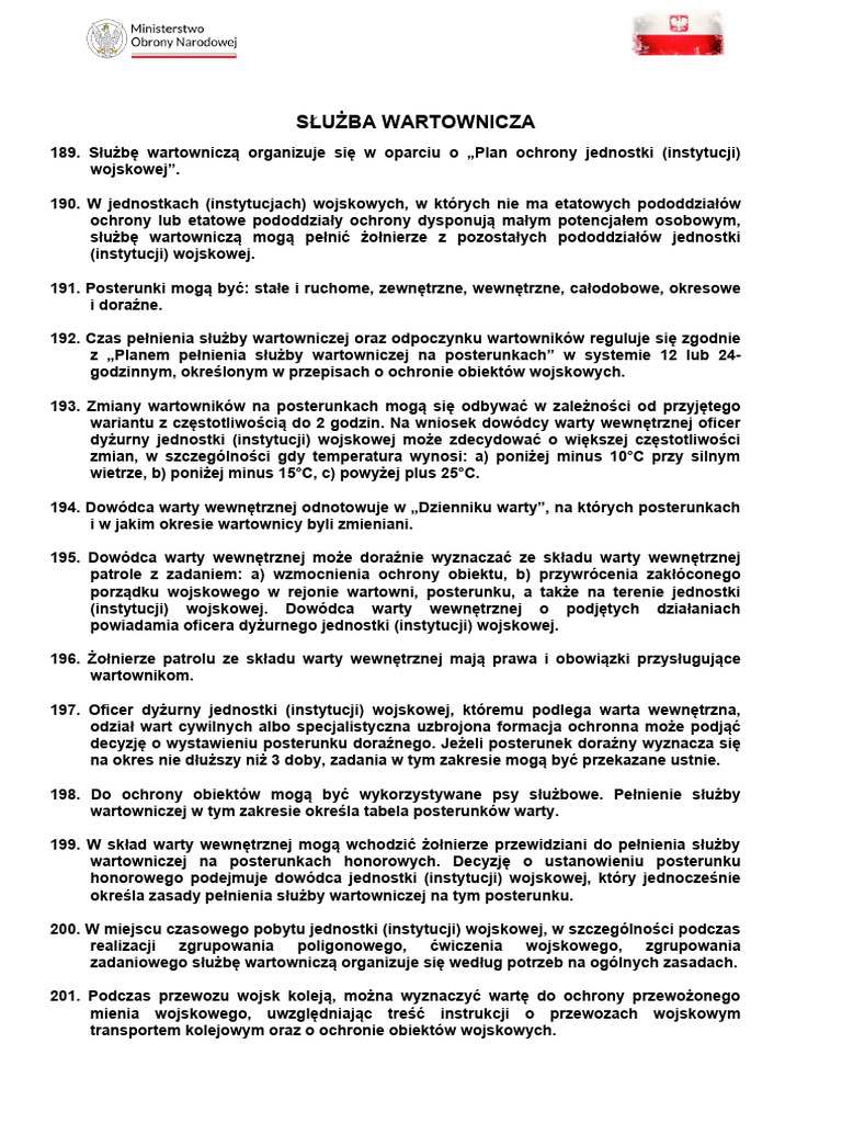 Sluzba Wartownicza | PDF Sluzba Wartownicza | PDF