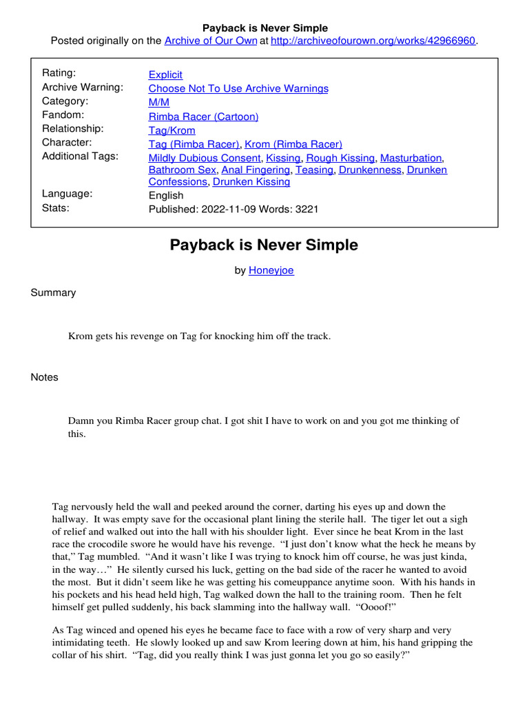 Payback Is Never Simple | PDF