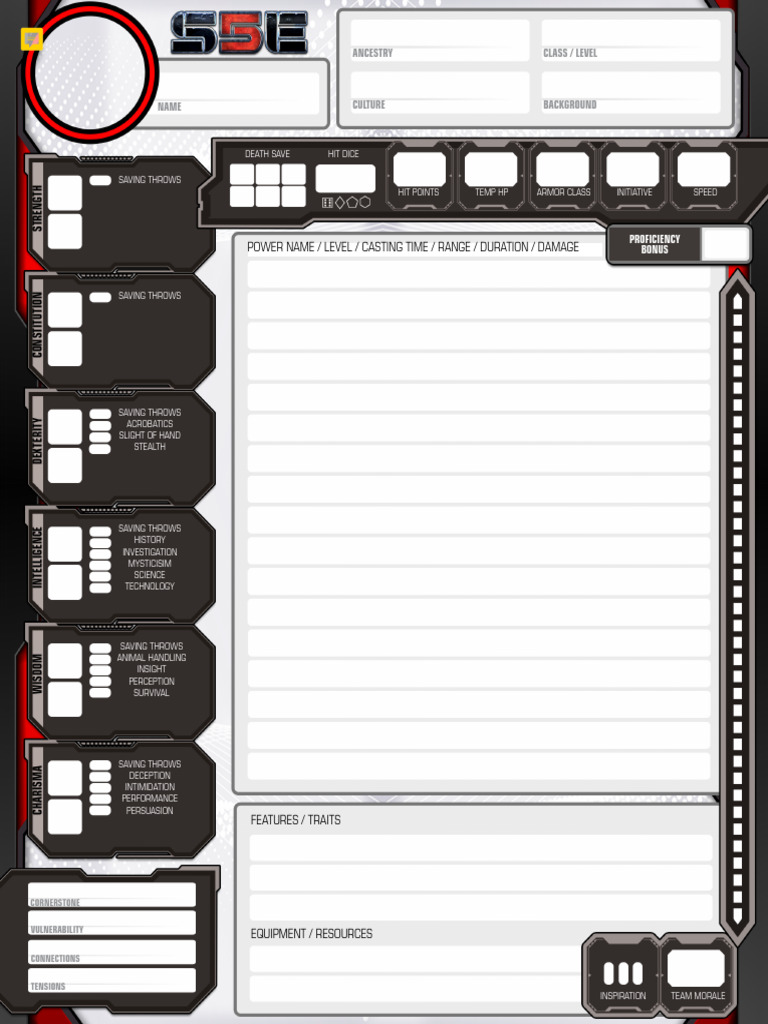 S5E_Character_Sheet | PDF
