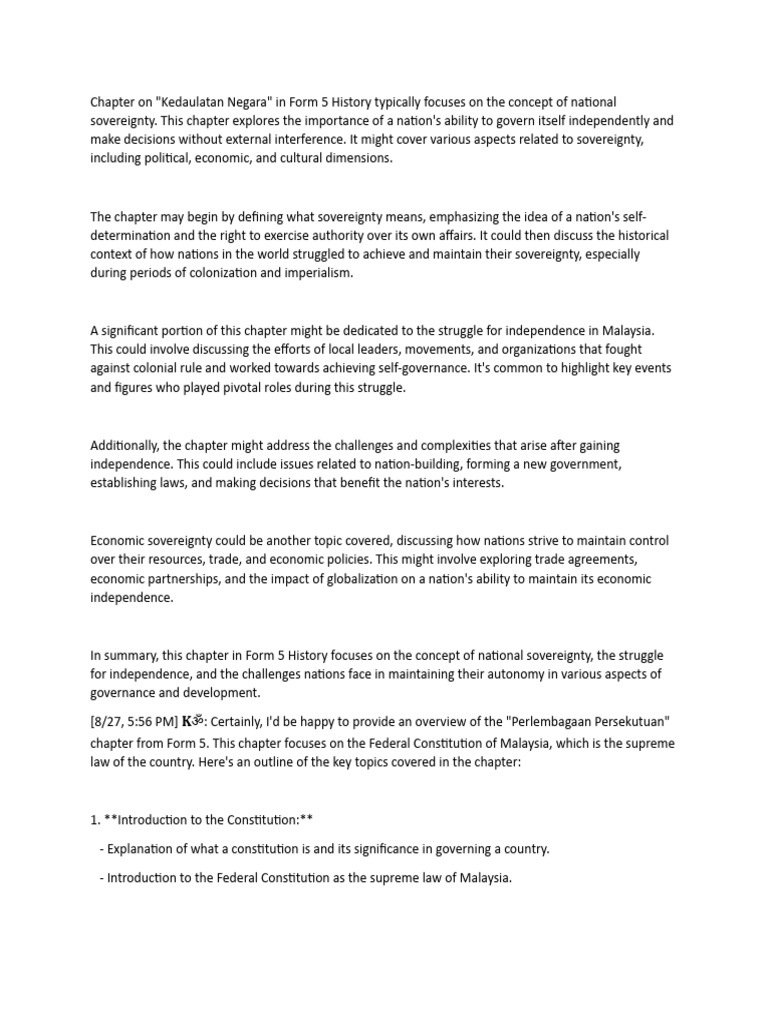 Sejarah Form 5 Explained | PDF