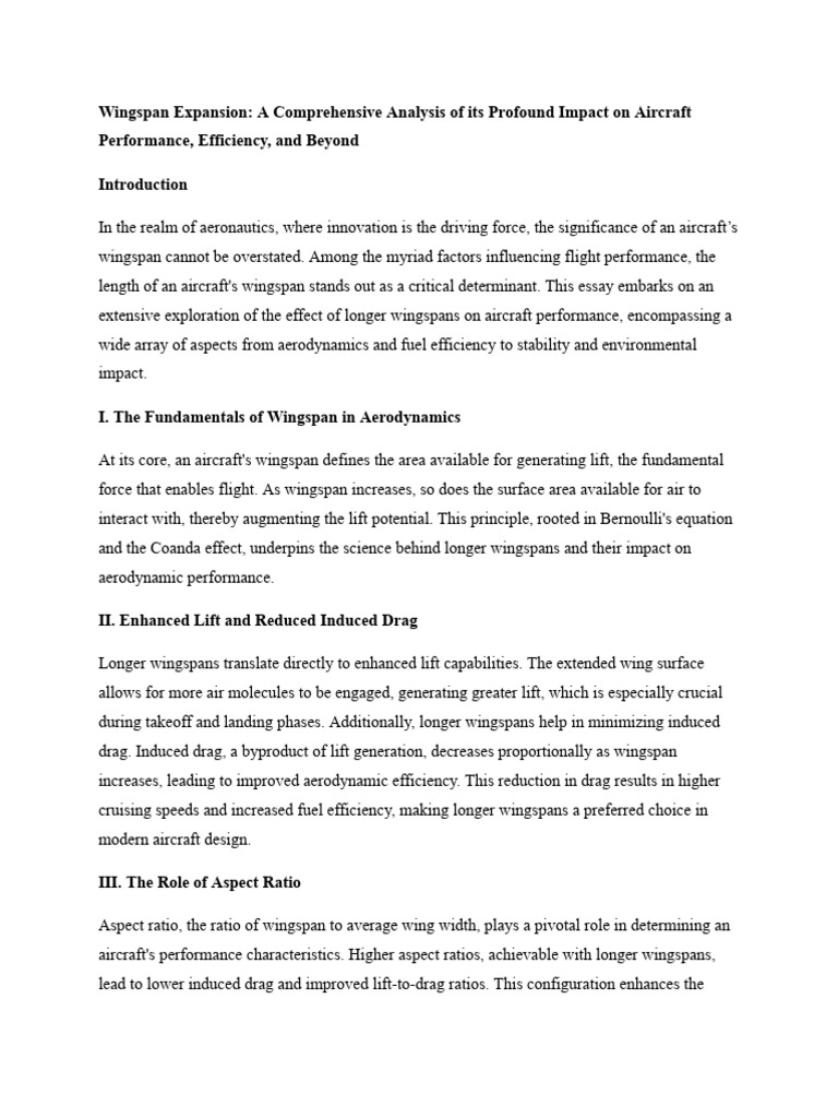 Wingspan Expansion - A Comprehensive Analysis of Its Profound Impact On ... Wingspan Expansion - A Comprehensive Analysis of Its Profound Impact On ...