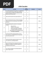 Module 6: Appendix 2: Atm Audit Checklist | PDF | Automated Teller ...