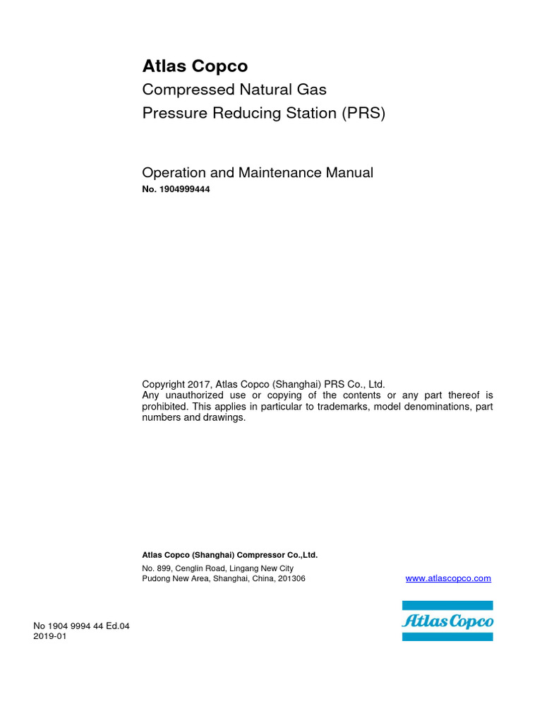 PRS O&Manual AC Standard | PDF | Valve | Personal Protective Equipment
