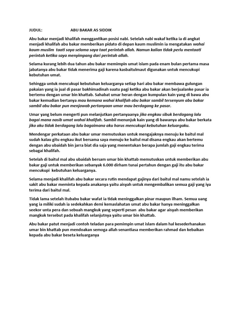 Abu Bakar | PDF