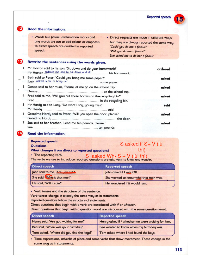 Reported Speech - A2.2 | PDF