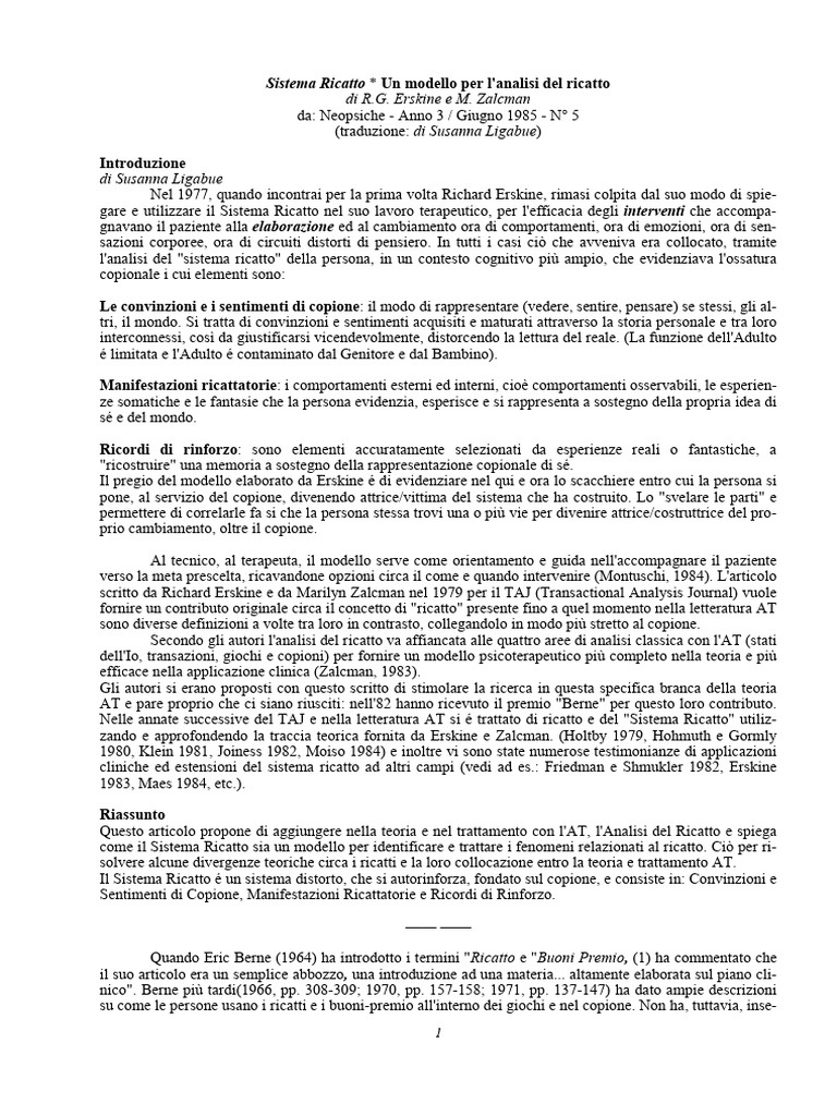 Erskine-Zalcman - Racket System | PDF