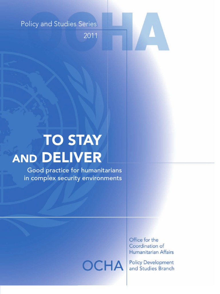 UN OCHA Study To Stay and Deliver | Humanitarian Aid | Risk Management