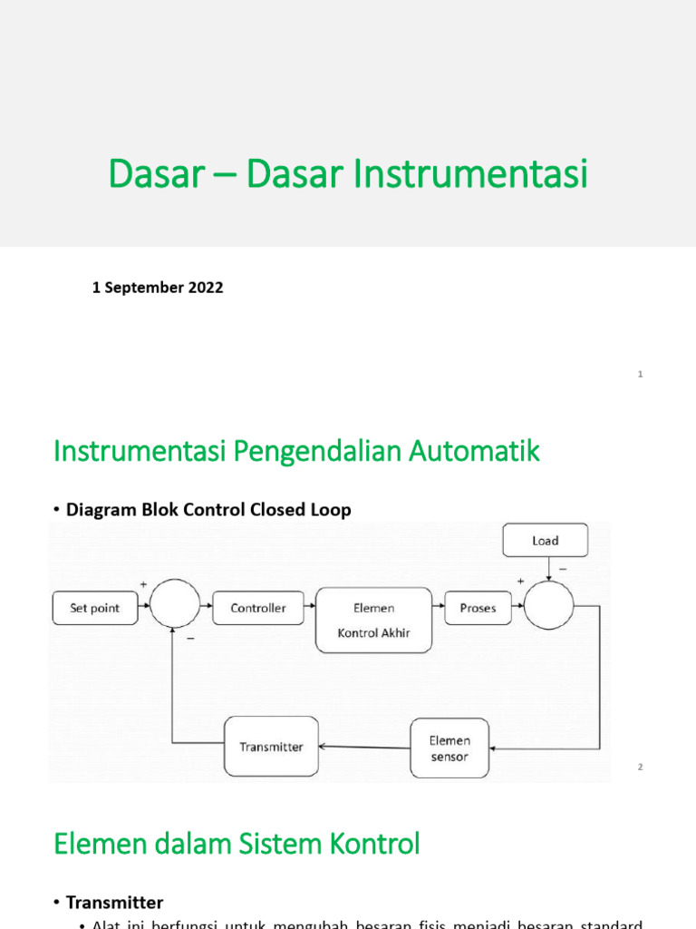 2 - Dasar – dasar Instrumentasi | PDF