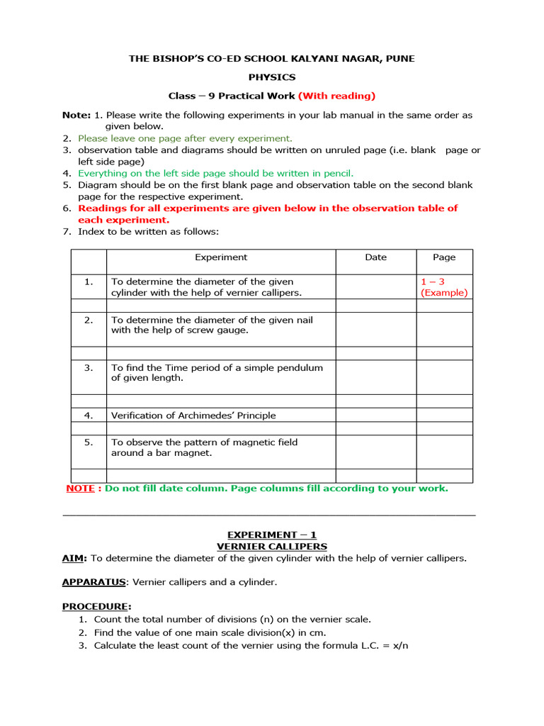 27092023060932VC-27 Practicals Class 9 With Reading | PDF | Buoyancy ...