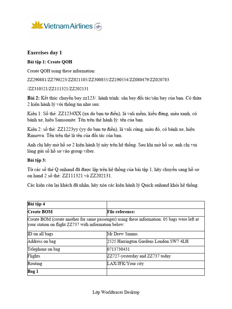 Exercises Day 1 | PDF Exercises Day 1 | PDF