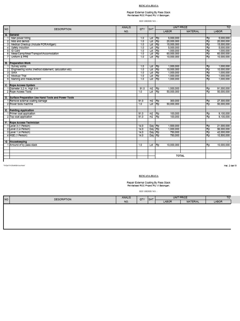 RAB Repair External Coating by Pass Stack | PDF