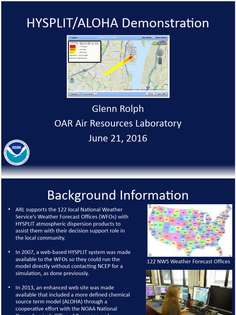 HYSPLIT - ALOHA Model Demo - Rolph | PDF | National Weather Service ...