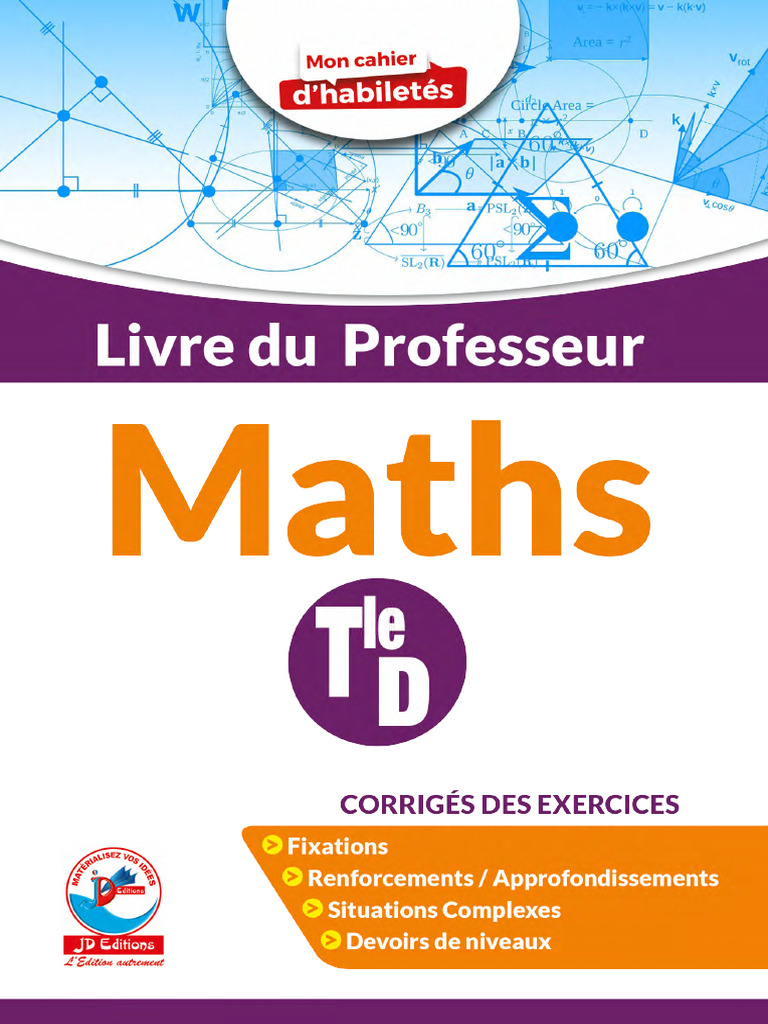 Corrige Mon Cahier D'habilete Math - Tled JD | PDF