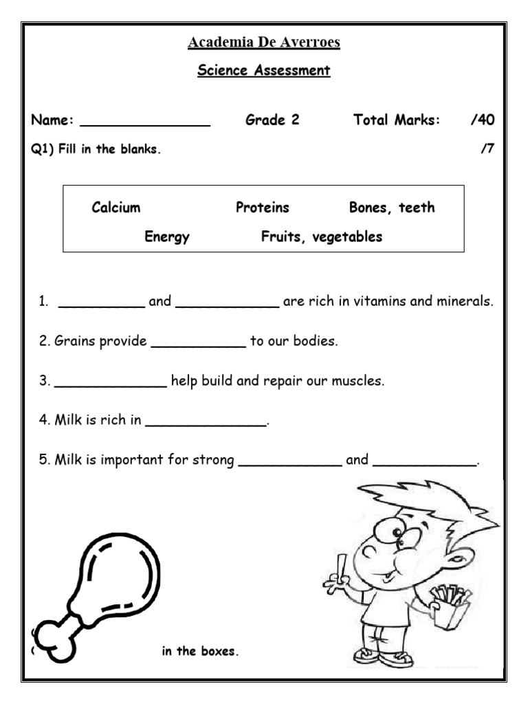 grade 2 assessment science (Autosaved) | PDF | Nutrition | Diet & Nutrition