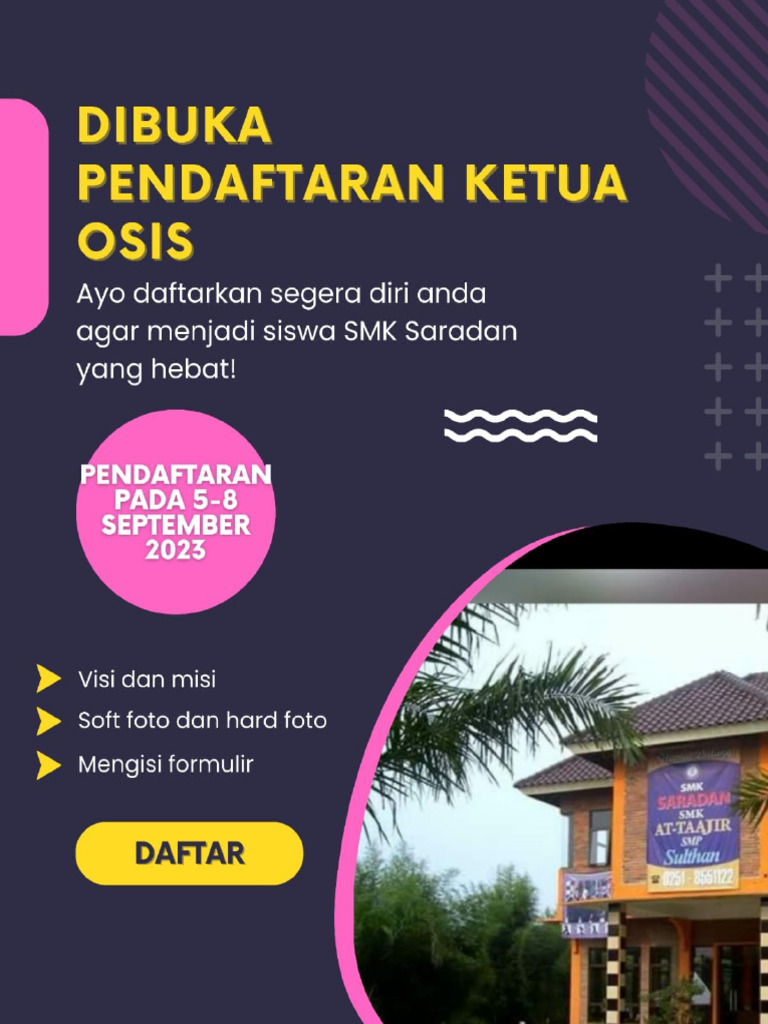 Pendaftaran Ketua Osis | PDF
