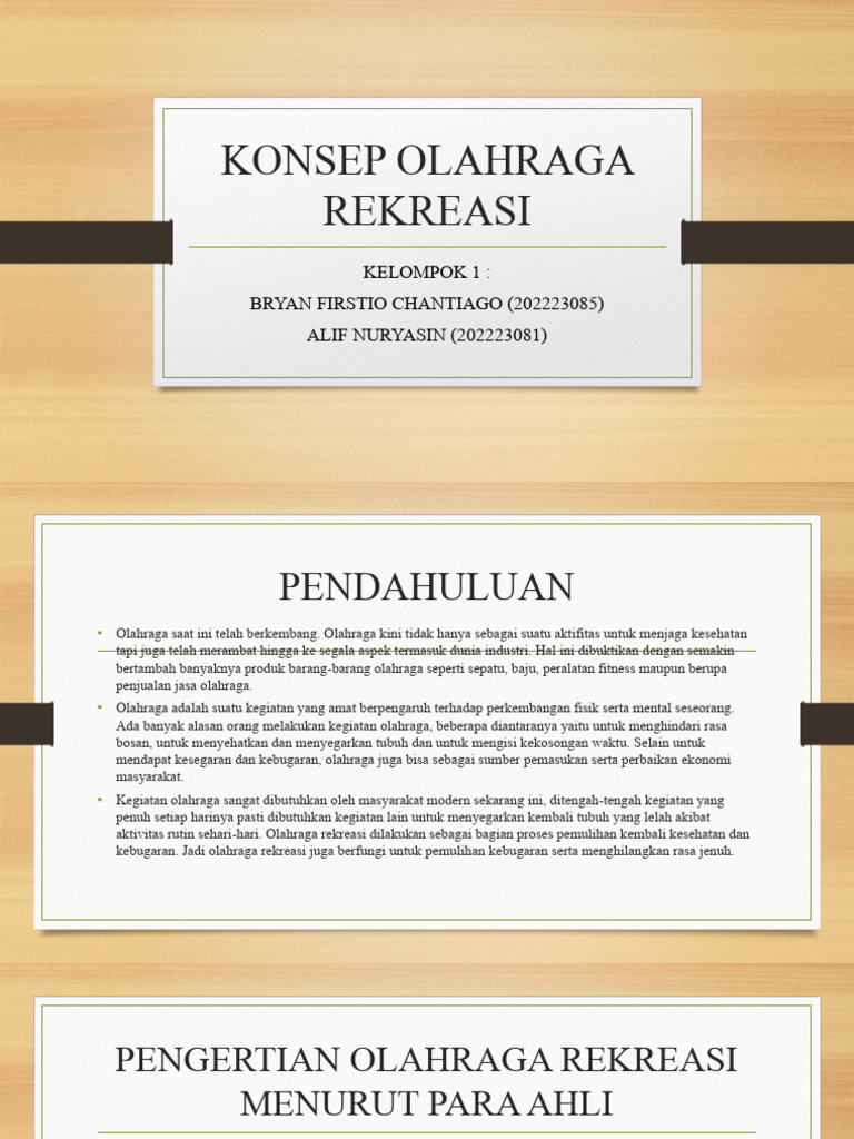 Konsep Olahraga Rekreasi | PDF
