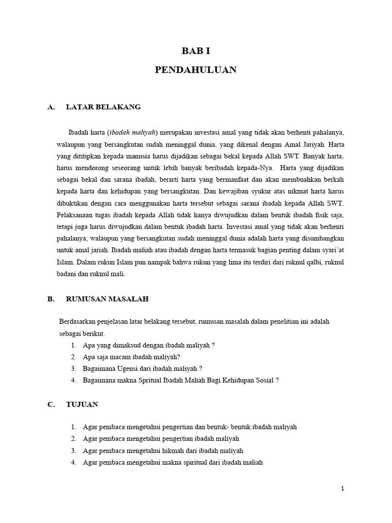 C. Bab I Aik Ii | PDF