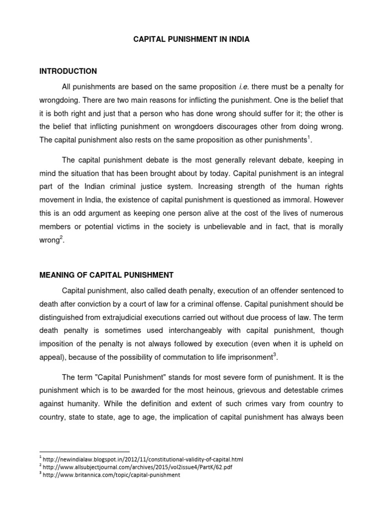 Capital Punishment in India | Download Free PDF | Capital Punishment ...