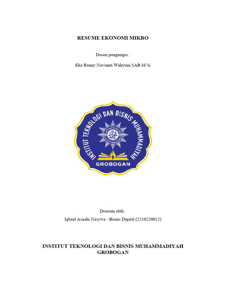 Remidi Uts Ekonomi Mikro - Iqbaal Asaahi Nasywa - 221020012 - Bisnis Digital. | PDF