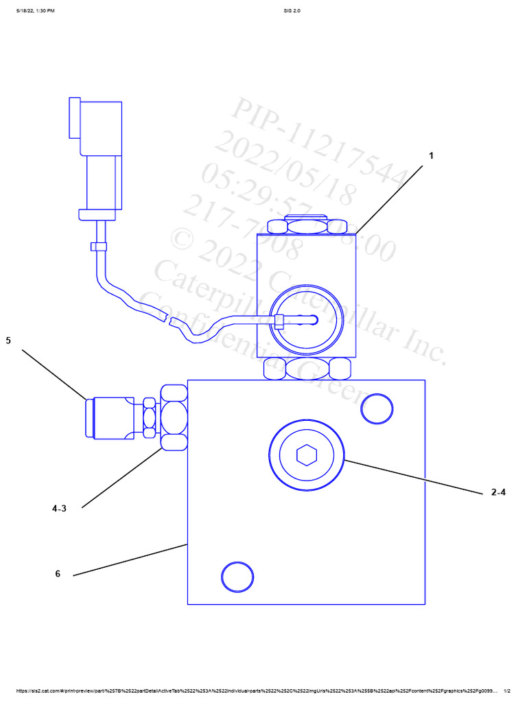 Drawing 217-7908 Valve Gp-Solenoid & Manifold | PDF