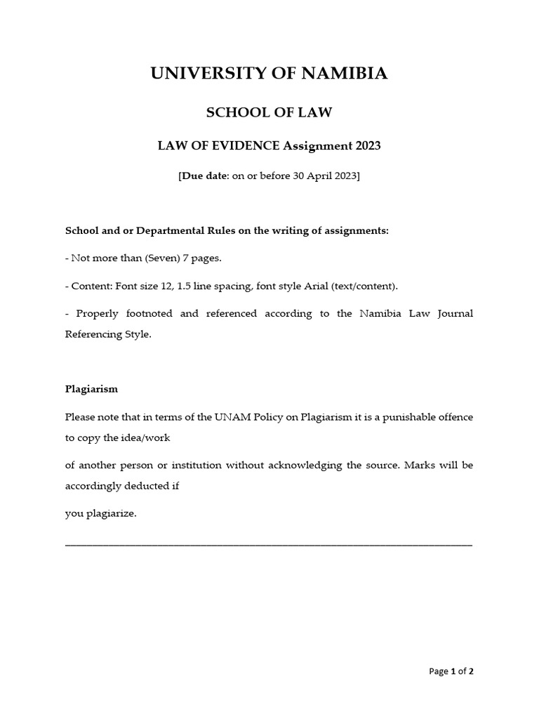 Assignment 2023 | PDF | Trials | Legal Procedure