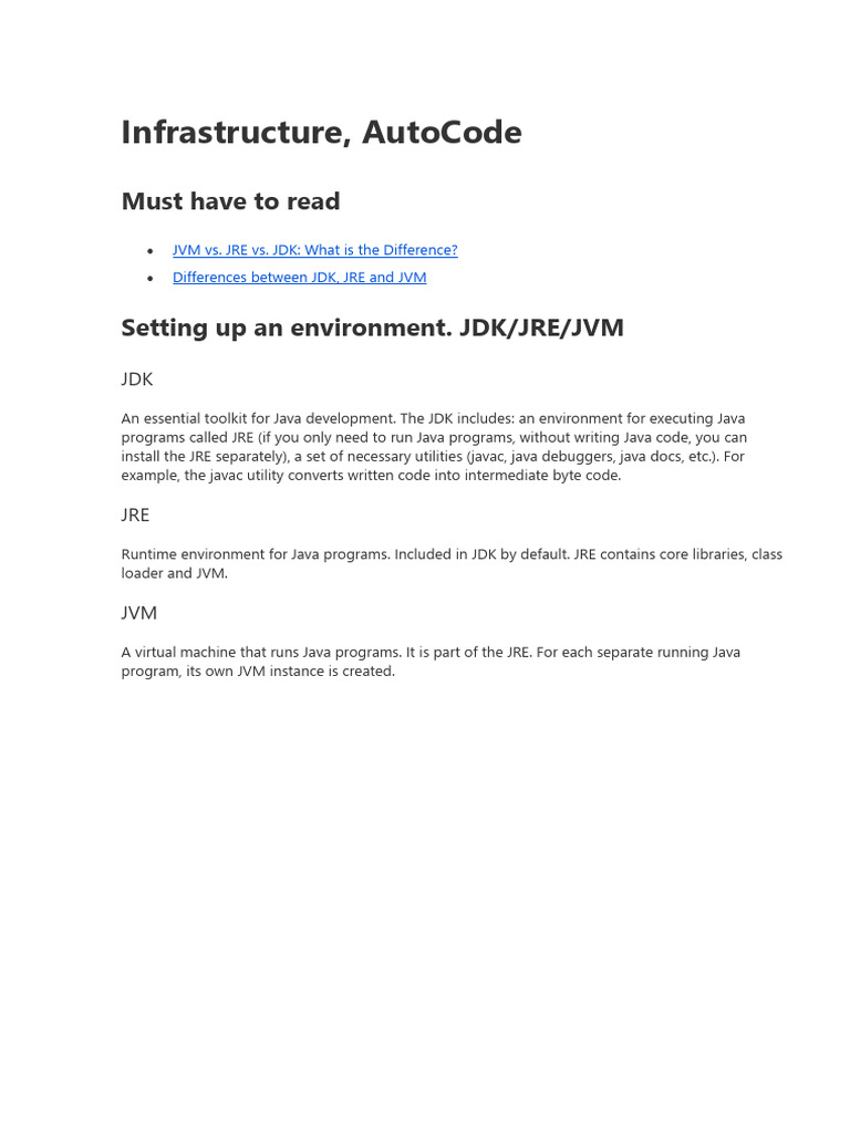 Infrastructure, AutoCode | PDF