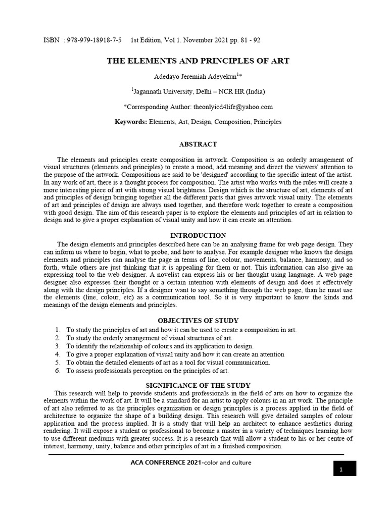 The Elements and Principles of Architecture ACA2021-InDONESIA | PDF