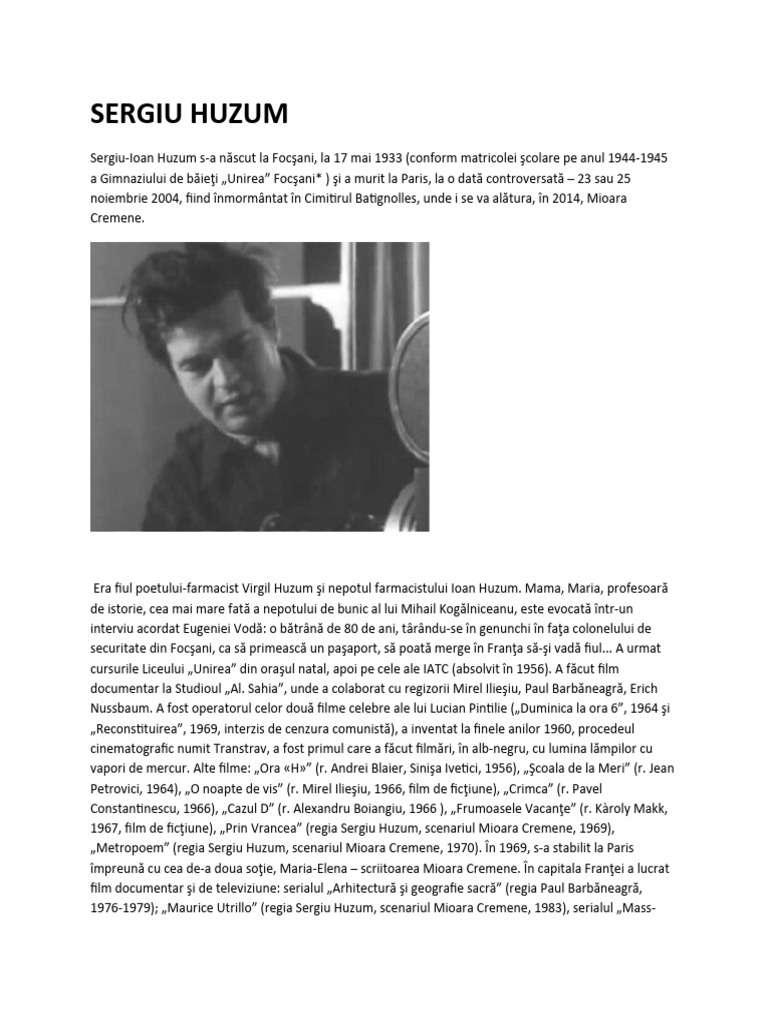 Sergiu Huzum | PDF | Art | History