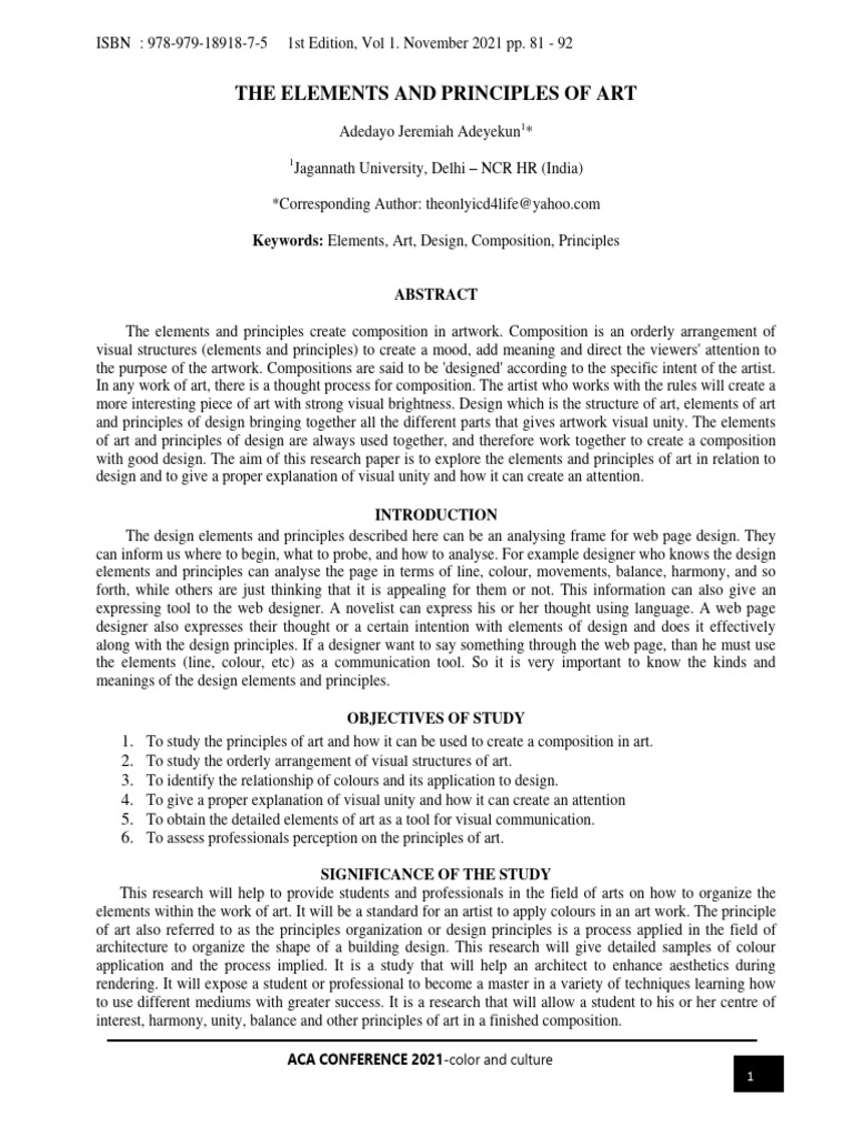 The Elements and Principles of Architecture ACA2021- InDONESIA | PDF