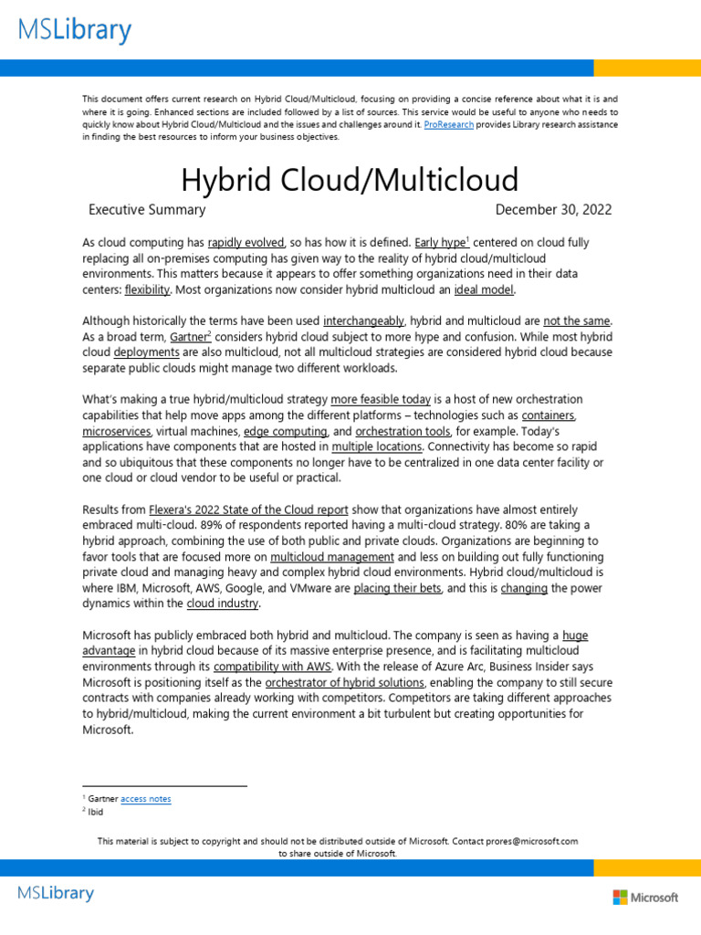 Hybrid Multicloud | PDF | Cloud Computing | Microsoft Azure