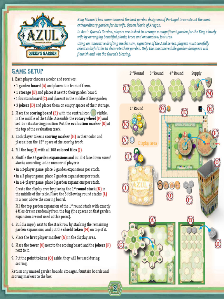 Azul Queen's Garden Game Guide | PDF