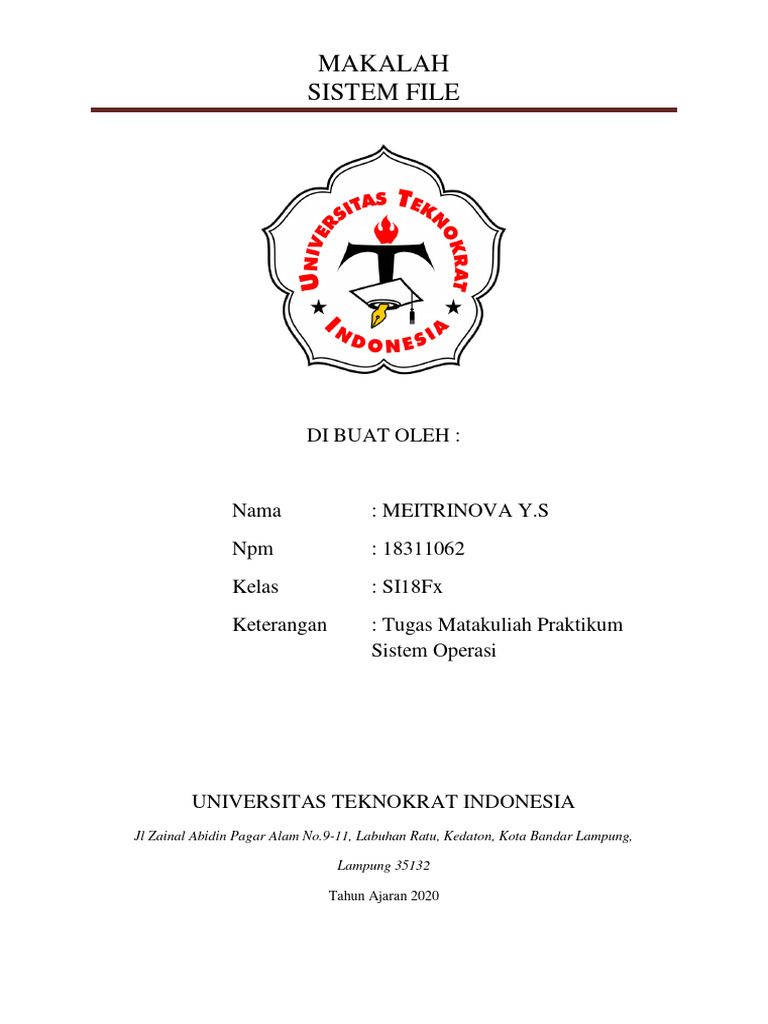 Makalah Sistem File | PDF