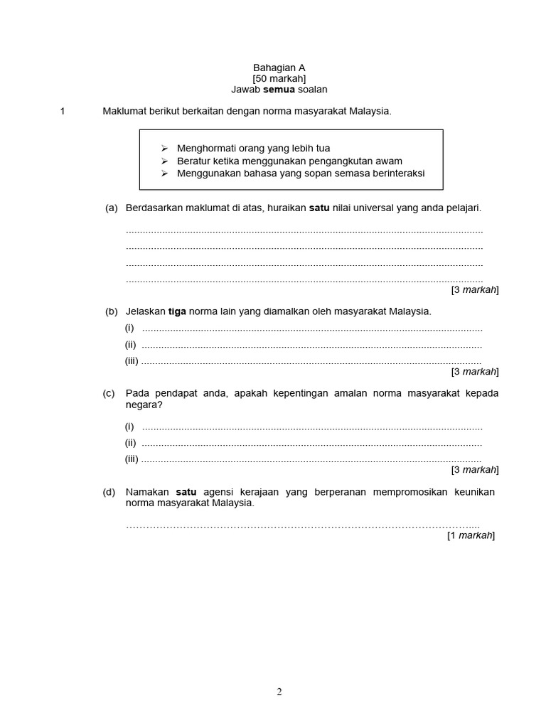 Soalan Moral PPT F5 | PDF