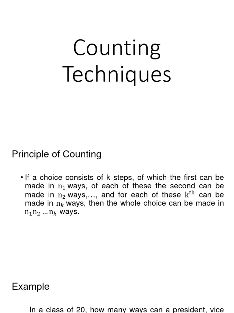ENGDATA Module 4 (Counting Techniques) | PDF