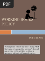 Sample Working Hours Policy | PDF | Overtime | Working Time