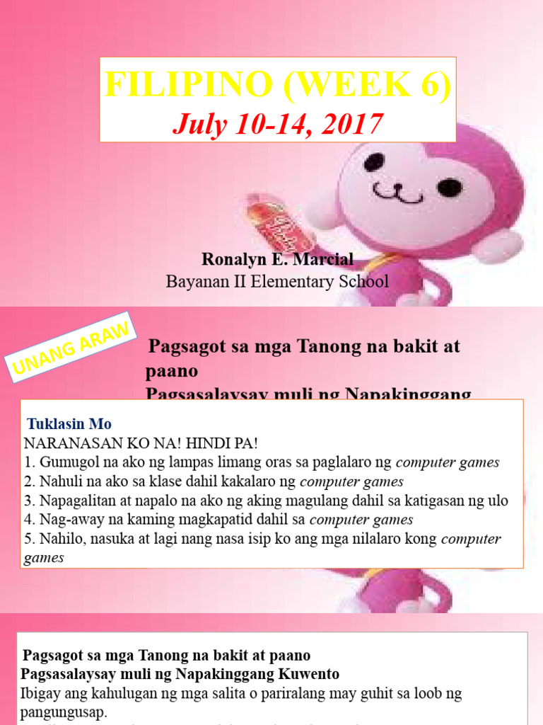 Filipino WEEK 6 | PDF