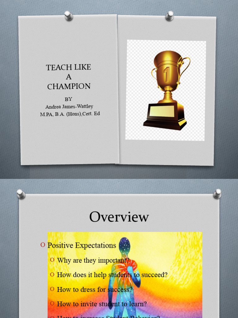 TEACH LIKE CHAMPION PRESENTATION | PDF | Teachers | Cognition