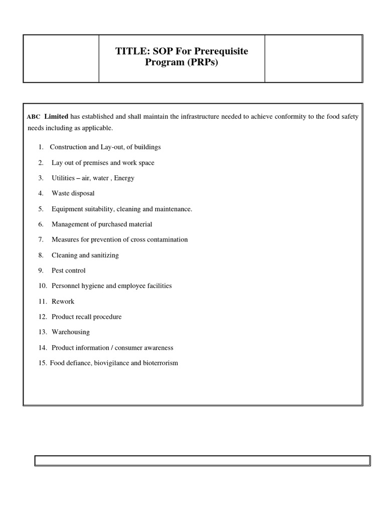 (PRPS) List | PDF | Hygiene | Wash