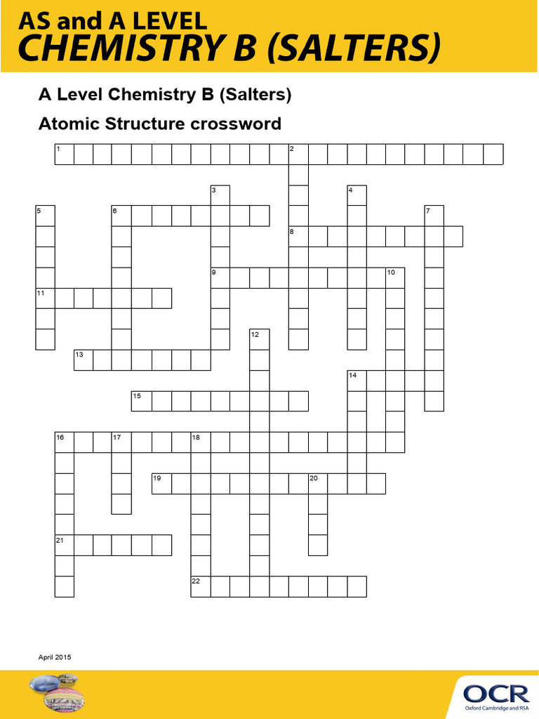 Atomic Structure Crossword Activity | PDF | Atoms | Atomic Nucleus