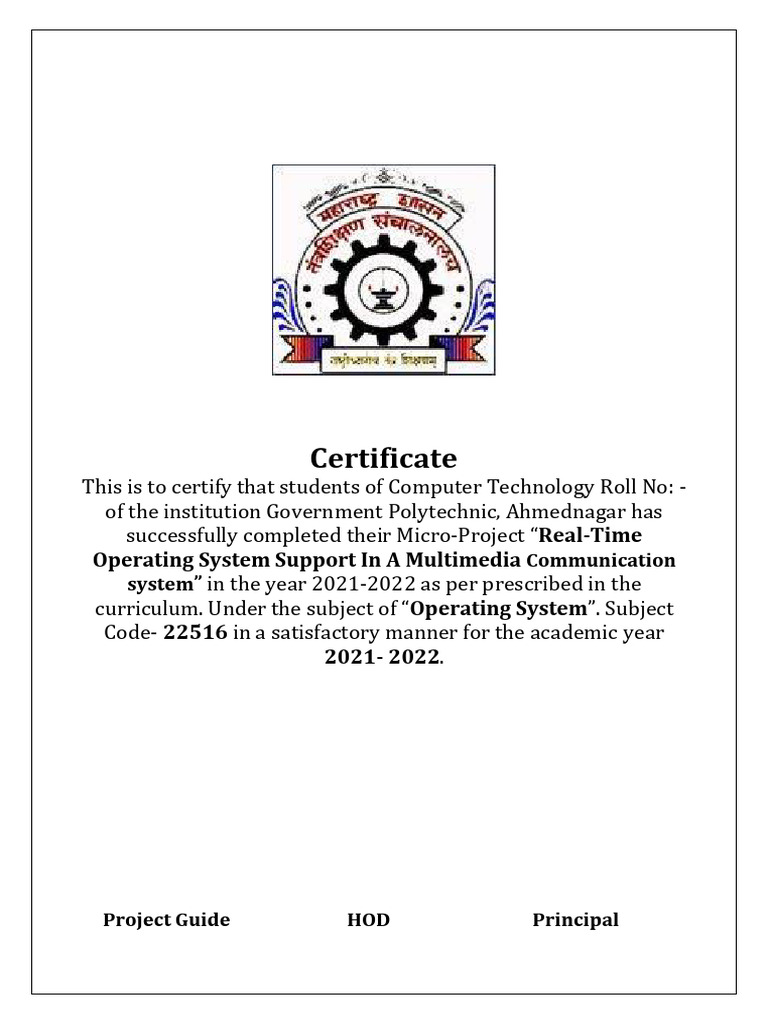 Real Time Operating System Report | PDF | Quality Of Service | Real ...