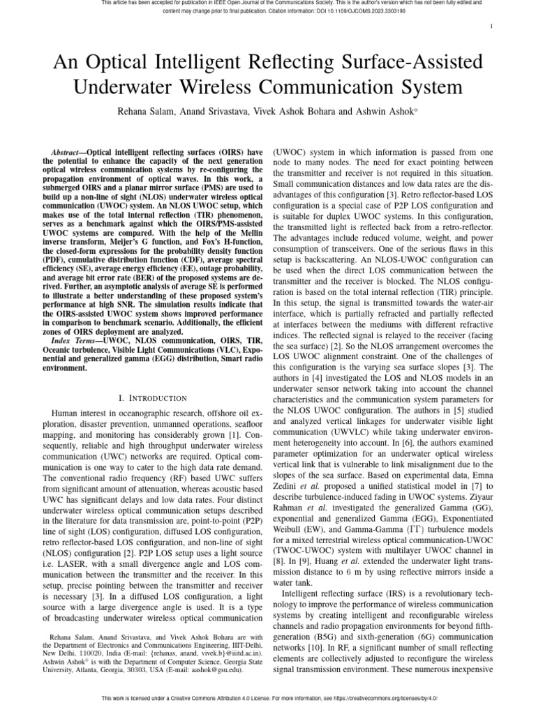 An Optical Intelligent Reflecting Surface-Assisted Underwater Wireless ...