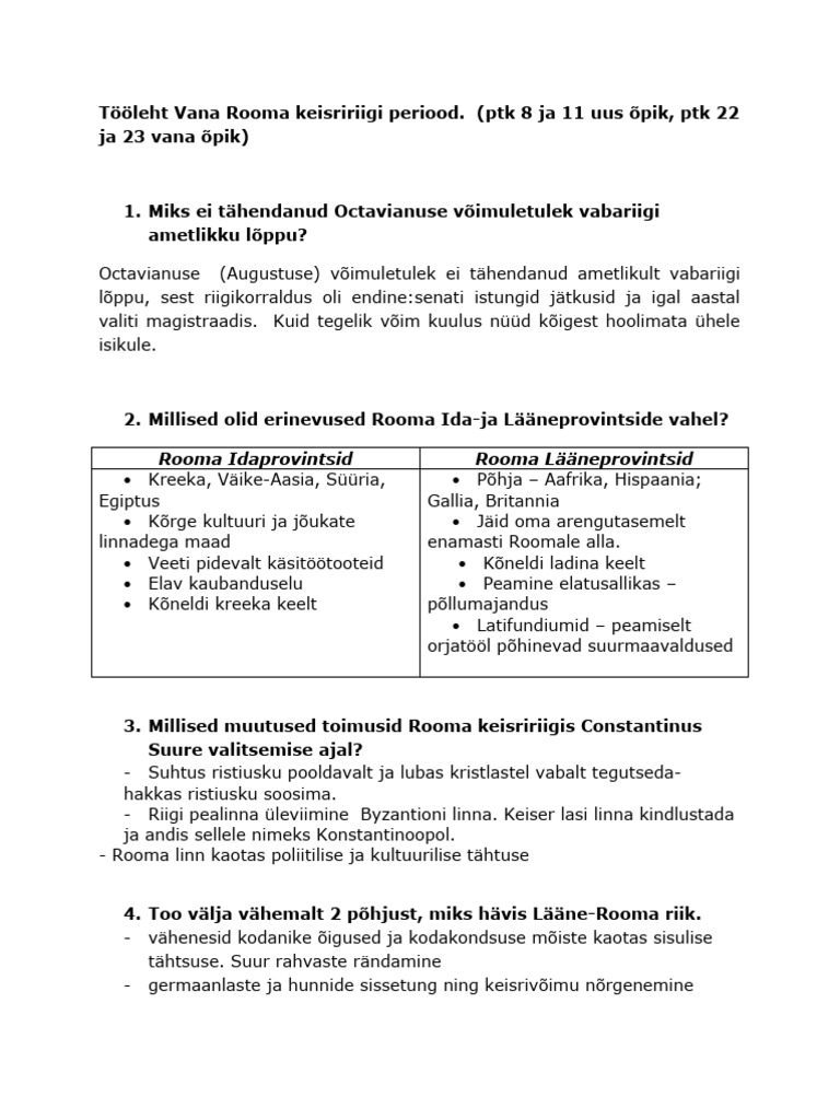 Vana-Rooma. Keisririik | PDF