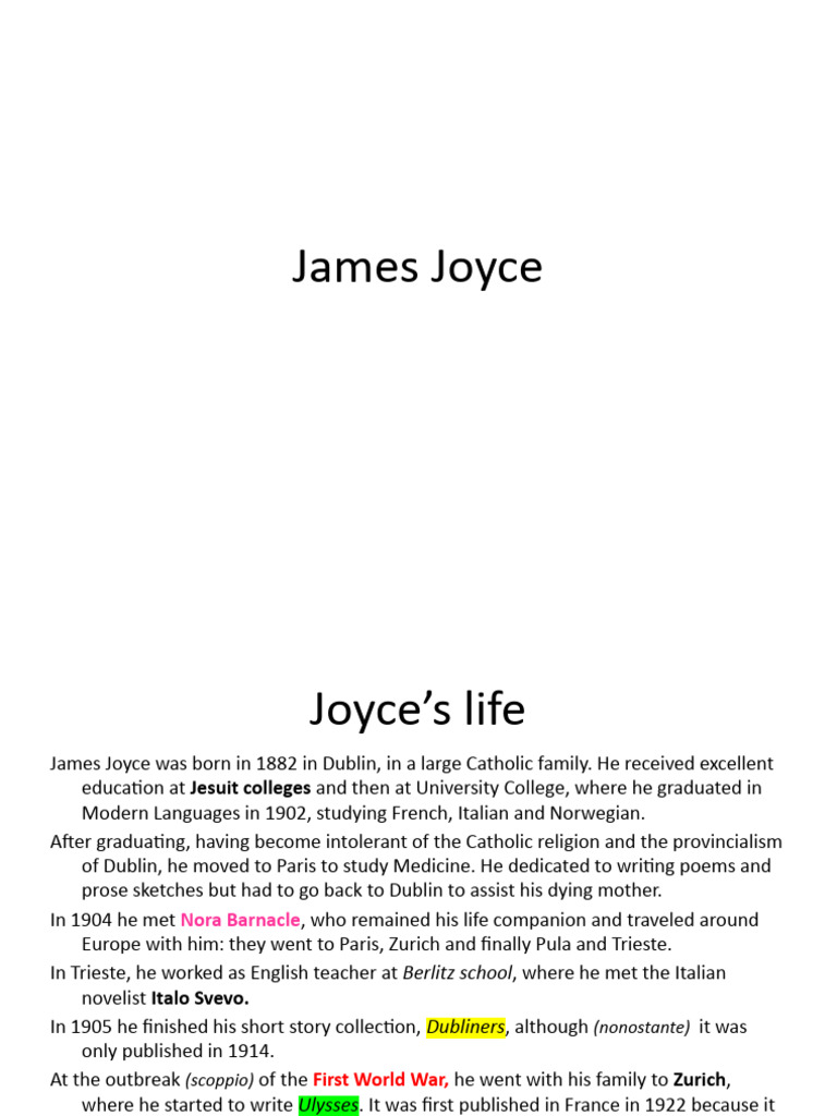 James Joyce Completo | PDF | Ulysses (Novel) | A Portrait Of The Artist ...